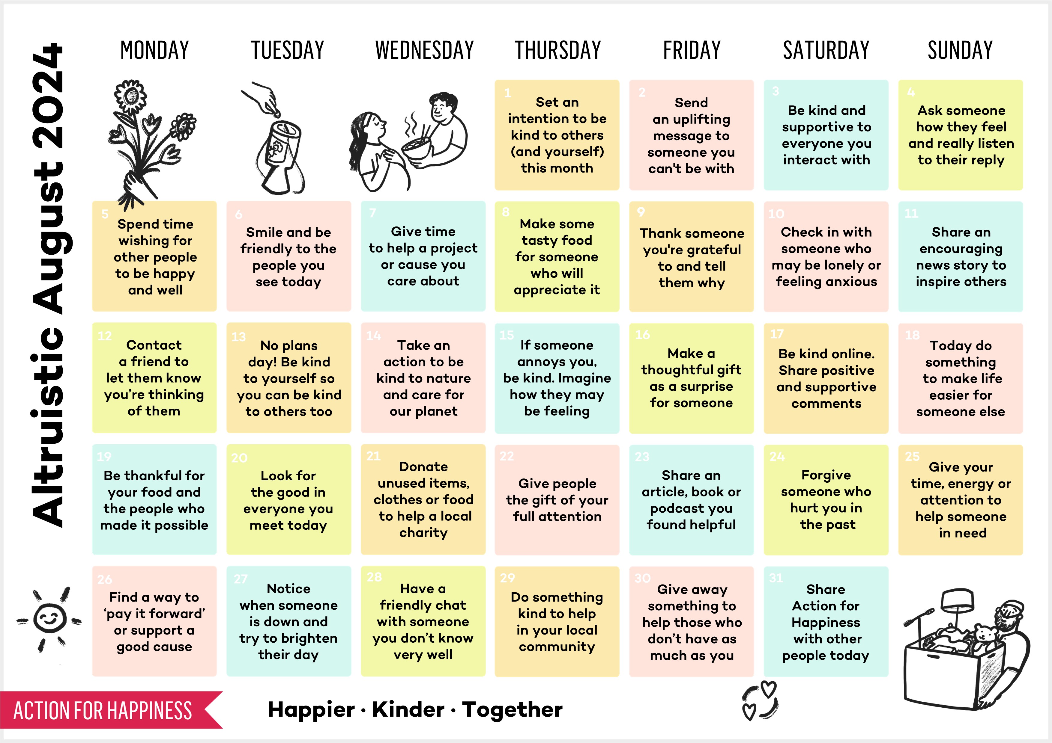 Altruistic August Action For Happiness